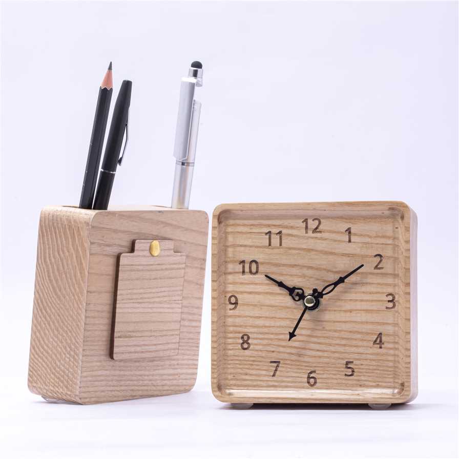 Square Wooden Table Clock – Craftick